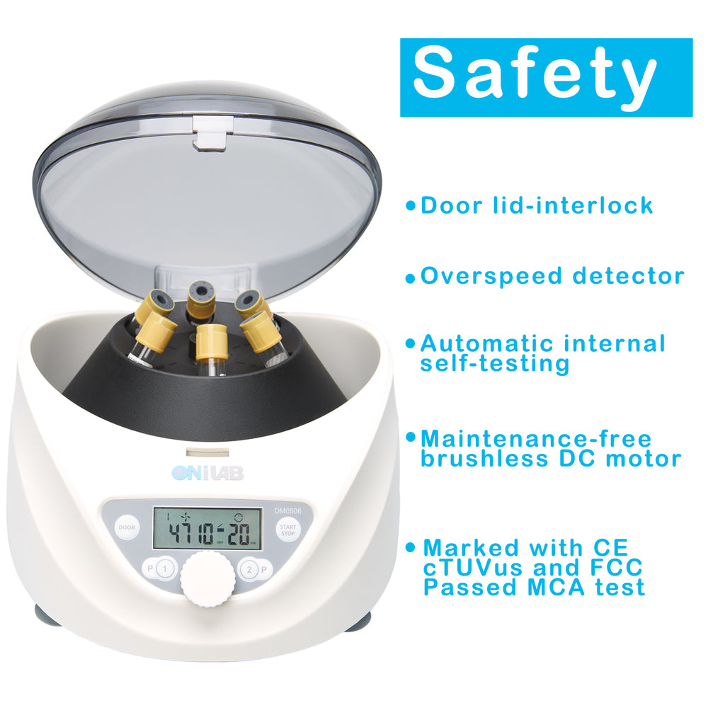 ONiLAB Lab PRP Benchtop Centrifuge 6x15mL/10mL/7mL/1.5-5ml, 300-5000rp