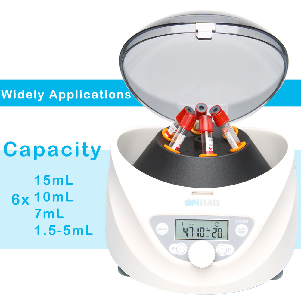 ONiLAB Lab PRP Benchtop Centrifuge 6x15mL/10mL/7mL/1.5-5ml, 300-5000rp